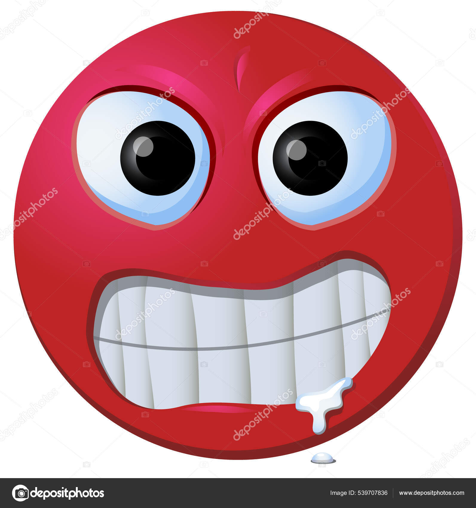 Rojo Loco Emoji Vector Vector de stock #539707836 de ©webstocker