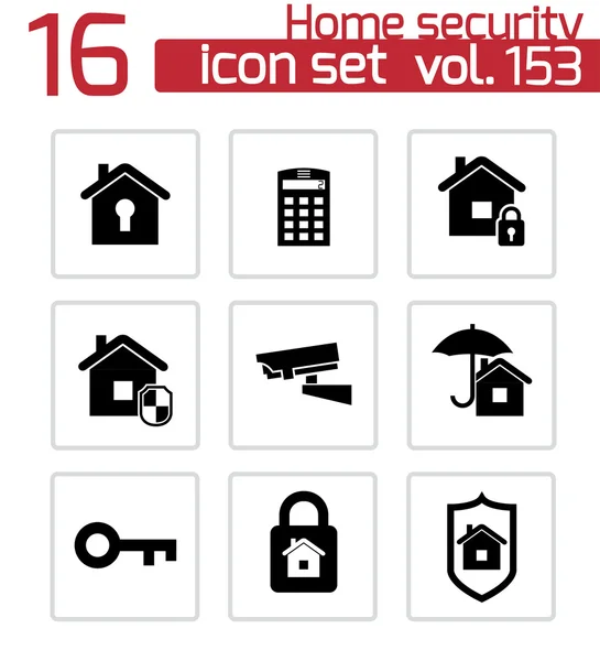 Vector black home security icons set Stock Vector Image by ©skarin1 ...