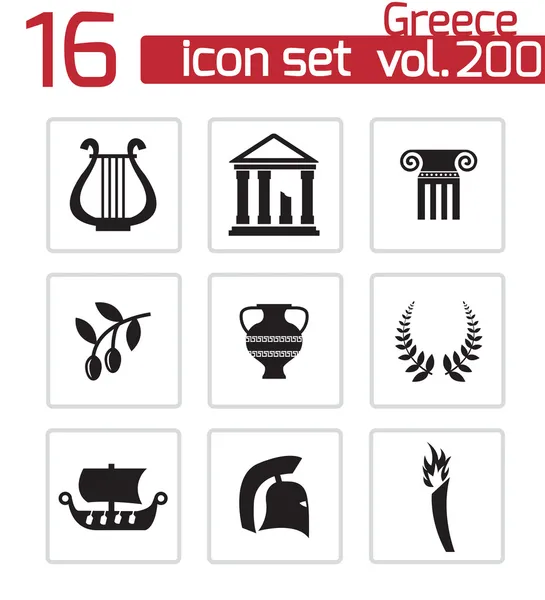 Greece icons Vector Art Stock Images | Depositphotos