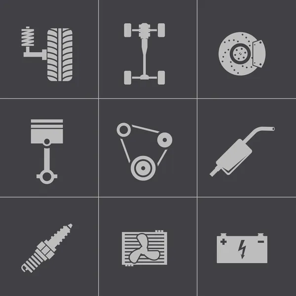 Vector illustration Car parts line icons set. Auto service repair ...
