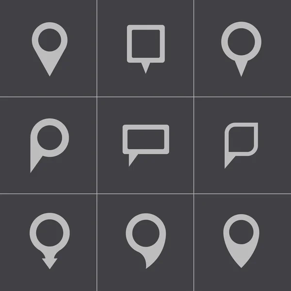 Vector black map pointer icons set Stock Vector Image by ©skarin1 #37626189