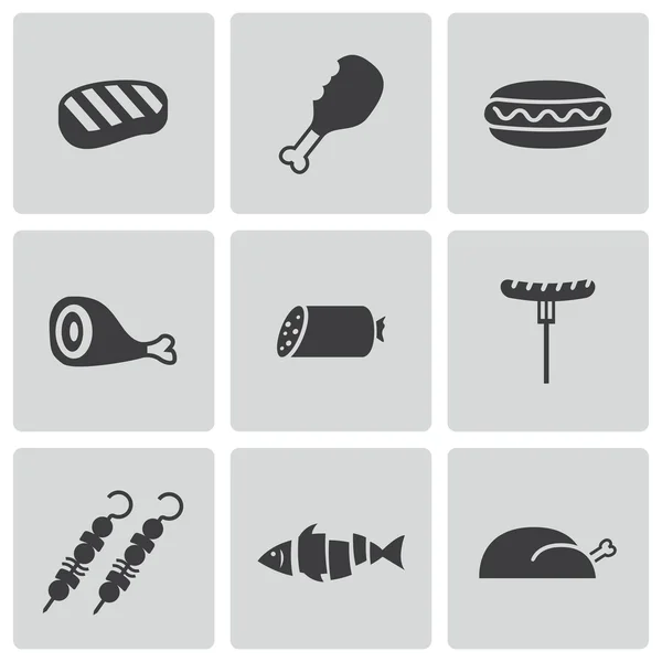 Vector black meat icons set Stock Vector Image by ©skarin1 #37842833