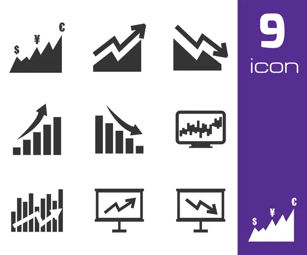 Vector black economic icons set Stock Vector Image by ©skarin1 #35931563