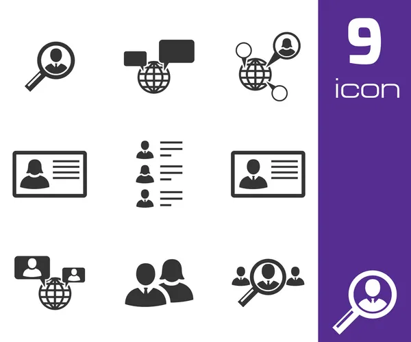 Vector black people search icon set Stock Vector Image by ©skarin1 ...