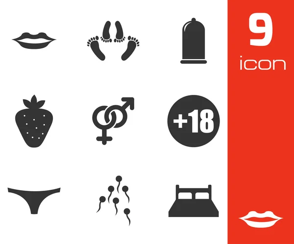 Vector Black Sex Icons Set Stock Vector Image By ©skarin1 36242441