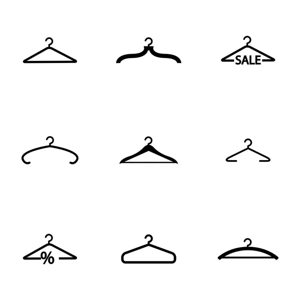 Vector black hanger icons set Stock Vector Image by ©skarin1 #40842375