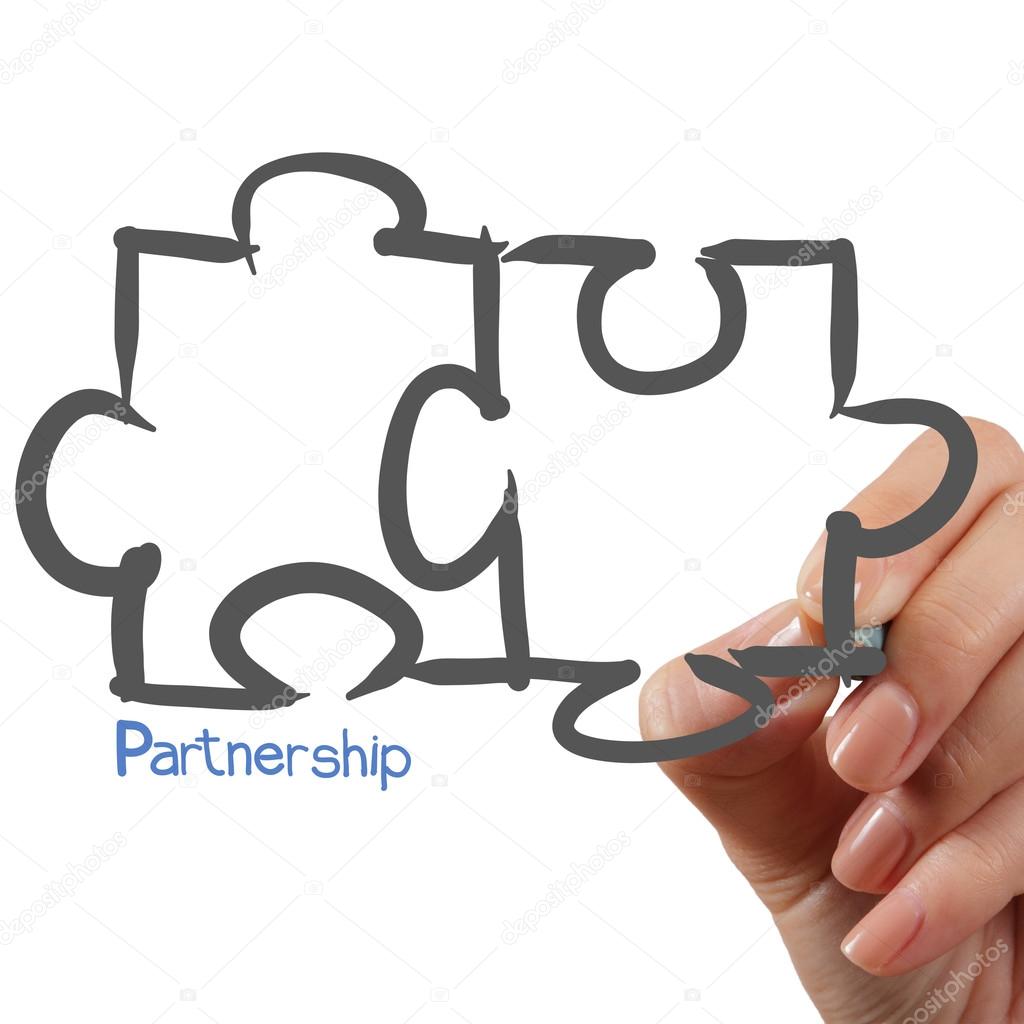 Partnership Holding A Puzzle