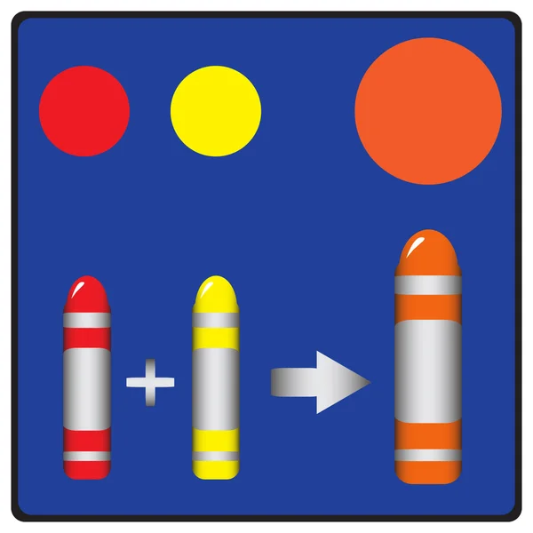 Step1 Primary color mixing to be Purple Stock Vector Image by ©ekarina ...