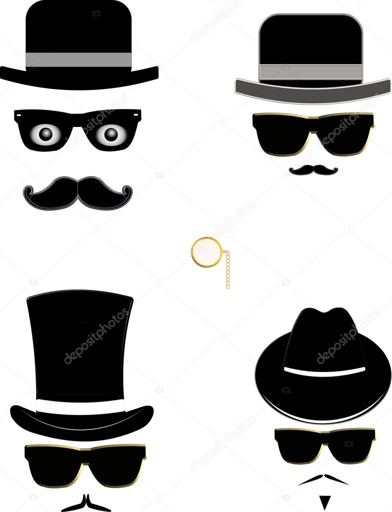 Men in hats Stock Vector by ©retroartist 17037025