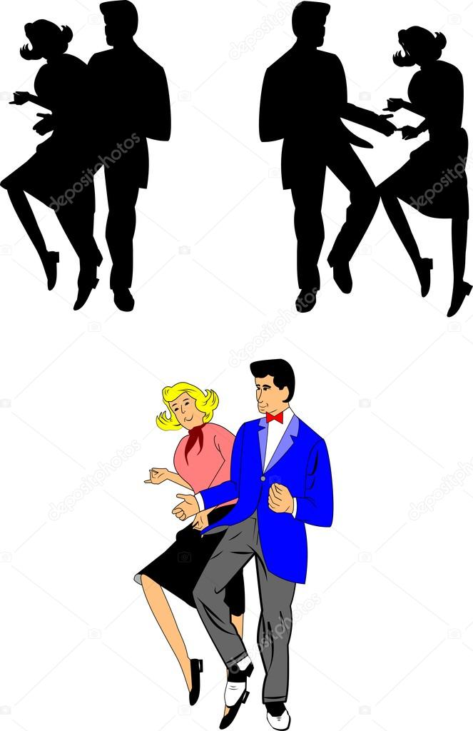 Teens dancing jive dance Stock Vector Image by ©retroartist #17442603