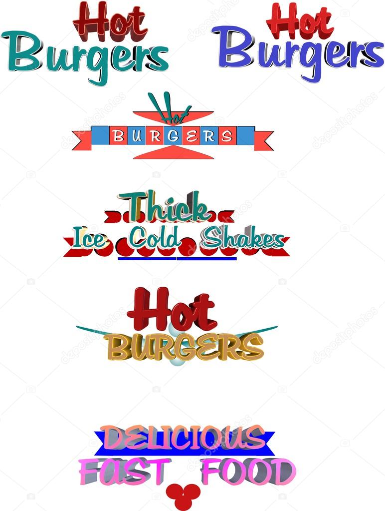 50s Diner Logos