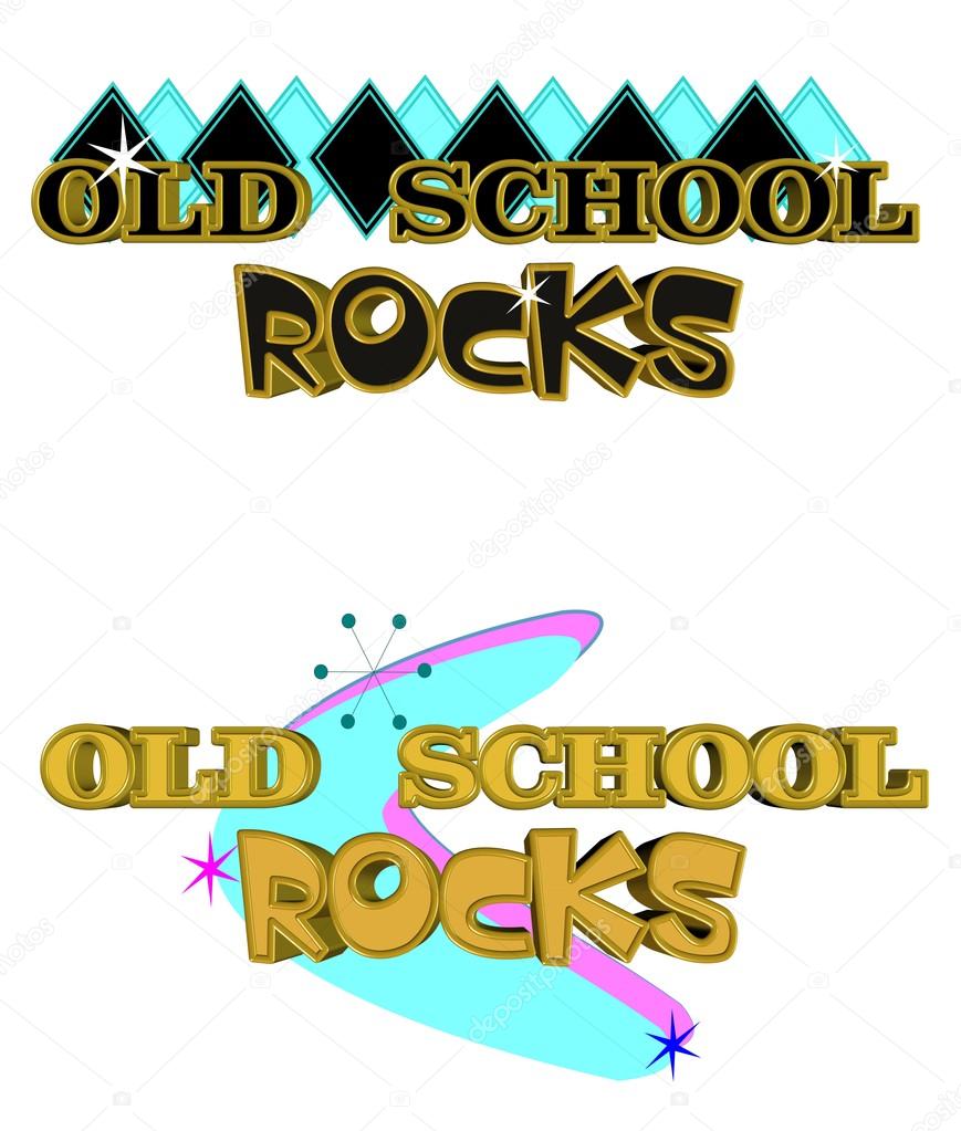 Old school rocks Stock Vector by ©retroartist 26323689