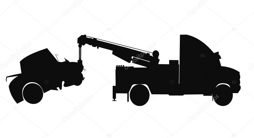 Car being towed — Stock Vector © retroartist #33778025