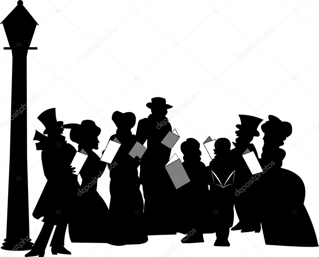 Large group of carolers Stock Vector Image by ©retroartist #34010593
