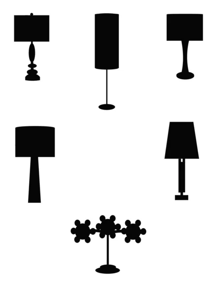 Retro table lamps templates — Stock Vector © retroartist #38168307