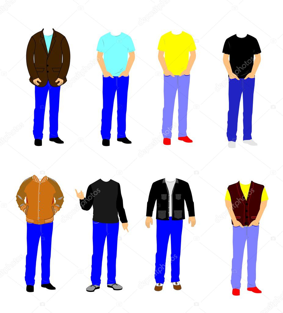 Men in casual wear Stock Vector Image by ©retroartist #45288787