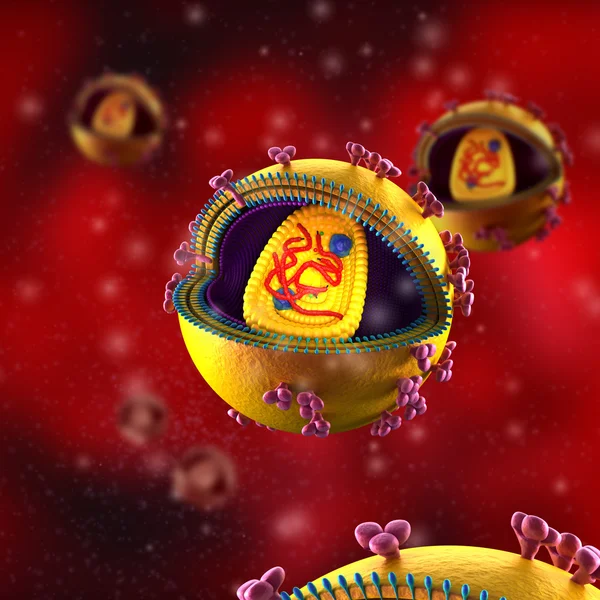 HIV Cell - isolated on white — Stock Photo © decade3d #50497821