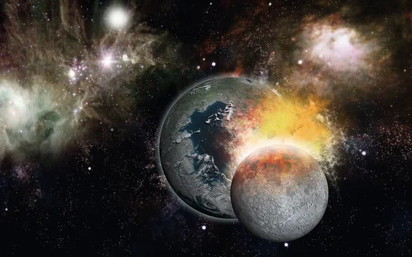 Collision of planets Stock Photos, Royalty Free Collision of planets ...