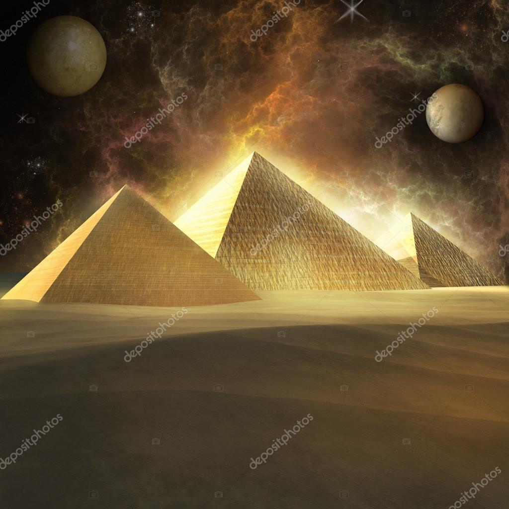 Storm over pyramids — Stock Photo © mppriv #33252173