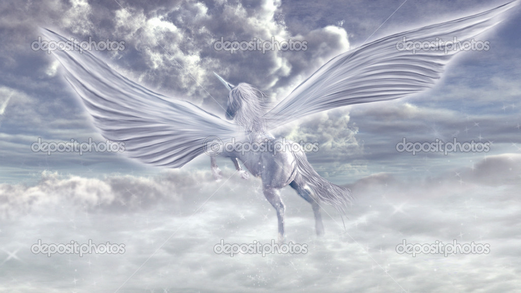 Flying pegasus — Stock Photo © mppriv #35299929