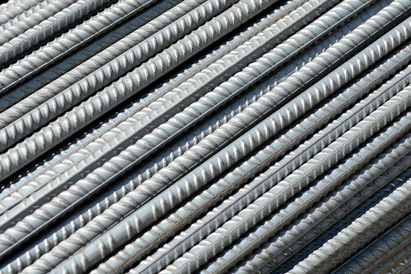 Stack of steel bar texture in construction site - Stock Image - Everypixel