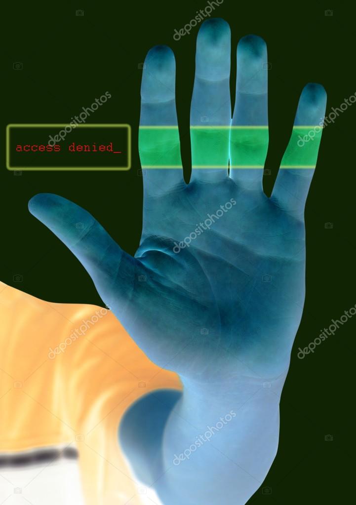 High tech security system scan hand — Stock Photo © alistairjcotton ...