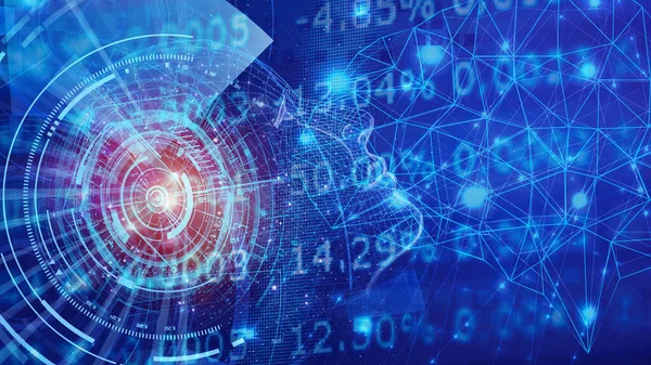 Robot Brain Computing Programming Codes Cyberspace Data Computing Coding Artificial — Stock ...