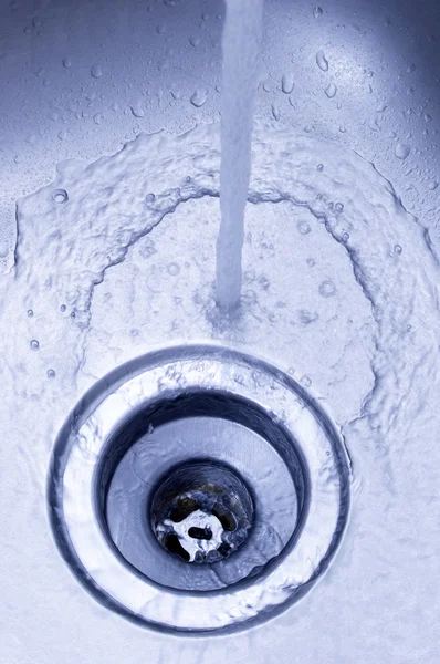Kitchen Sink With Water Running - Stock Image - Everypixel