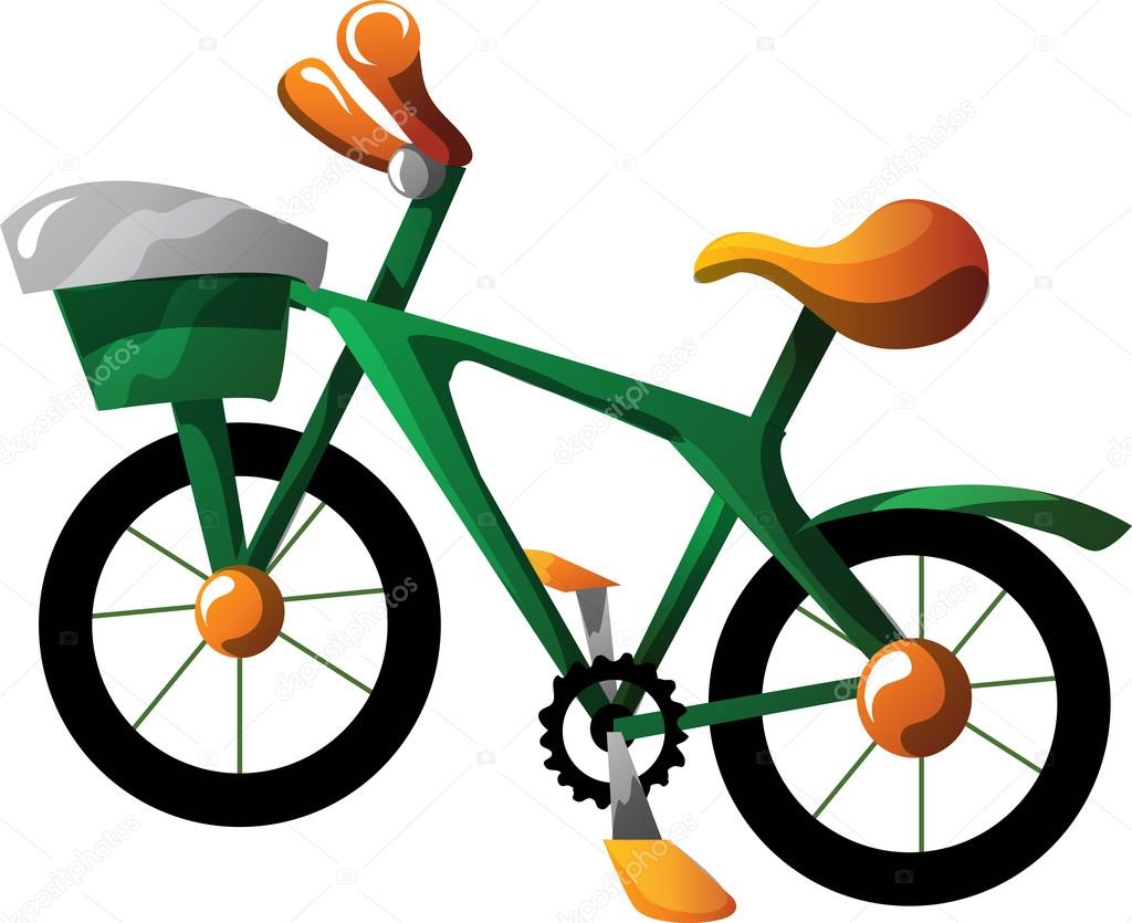 Bicicleta de dibujos animados — Vector de stock © ledav #18227469