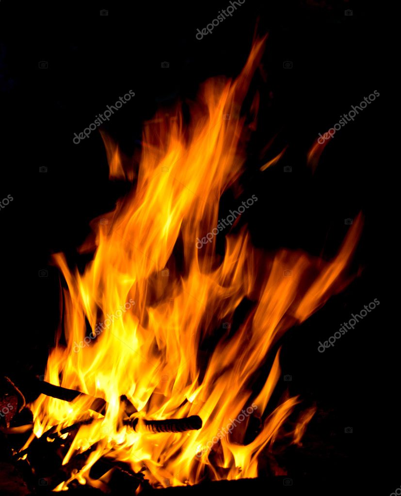 Orange fire flames Stock Photo by ©VBaleha 45541517