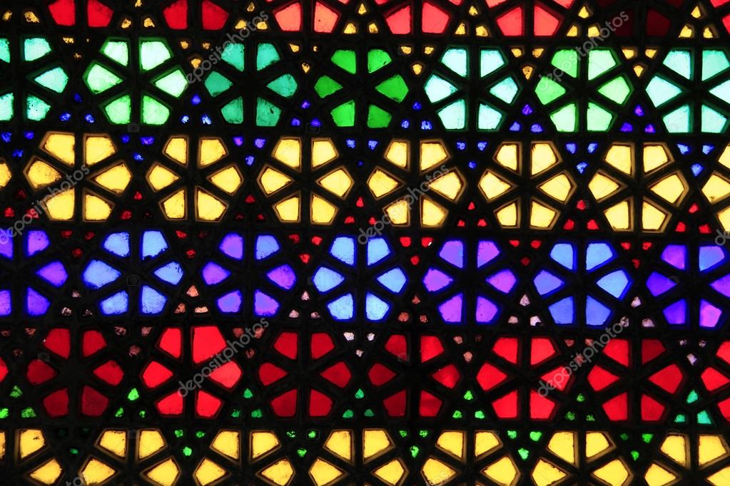 Colorful stained glass window — Stock Photo © gunnahl #19375211
