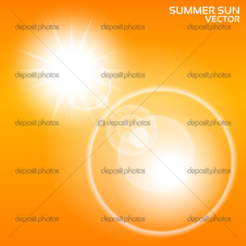 Summer sun lens flare background. Vector. Stock Vector Image by ...