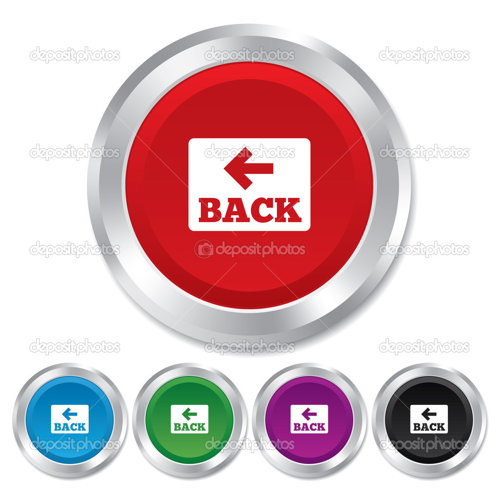 Arrow sign icon. Back button. Navigation symbol Stock Vector by ...