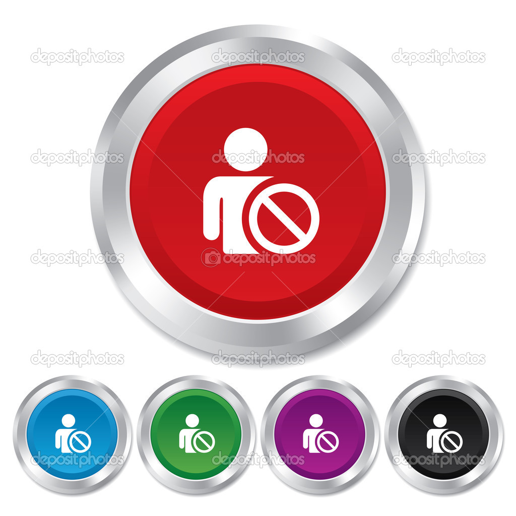 Blacklist sign icon. User not allowed symbol. Stock Vector by ...
