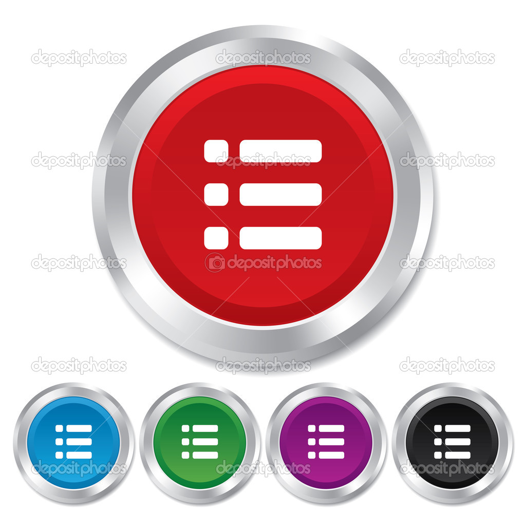List sign icon. Content view option symbol. Stock Vector Image by ...