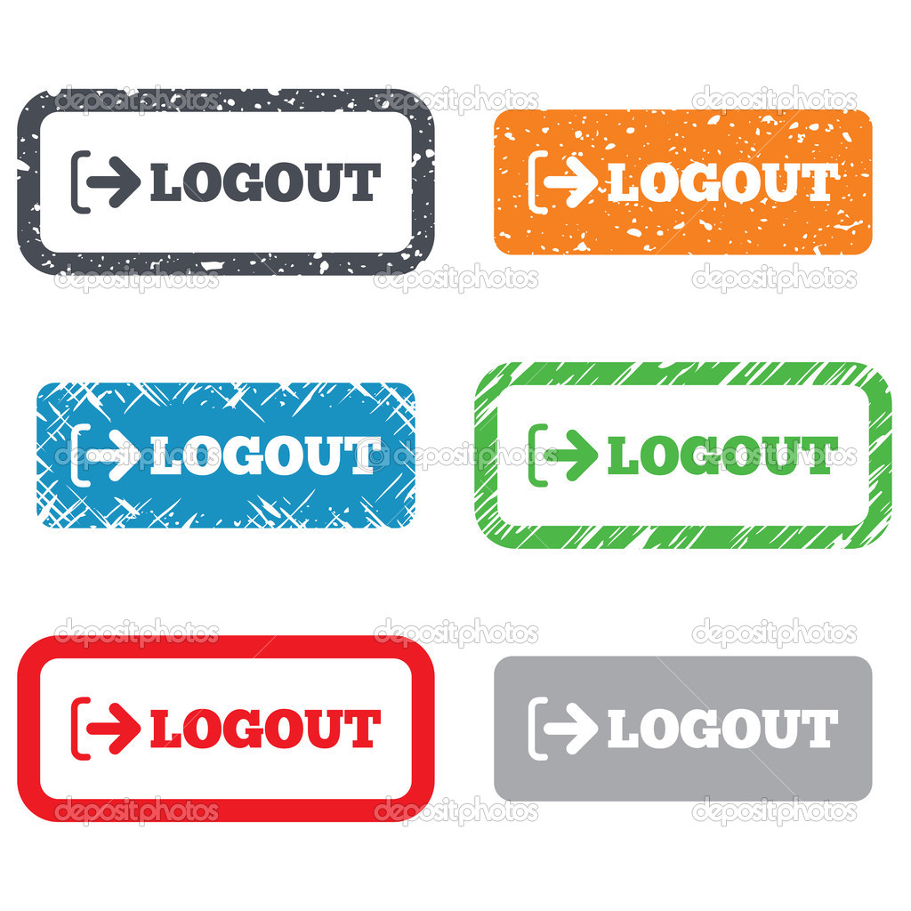 Logout sign icon. Log out symbol. Arrow. — Stock Vector © Blankstock ...