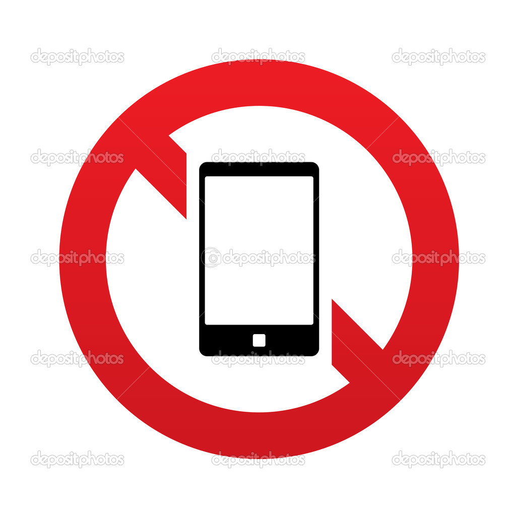 No Smartphone icon. Support symbol. Call center. — Stock Photo ...