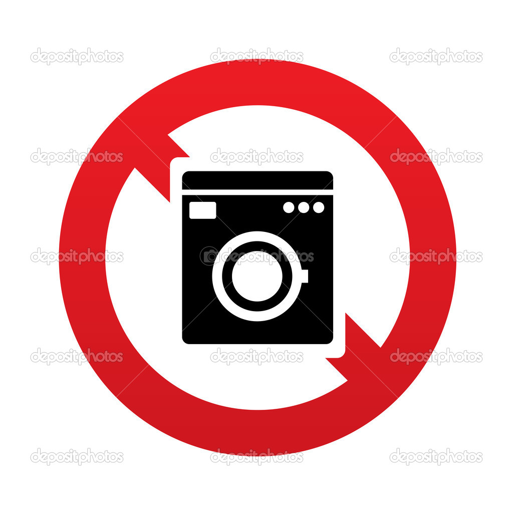 aucune icône de machine à laver. symbole d'appareils ménagers ...