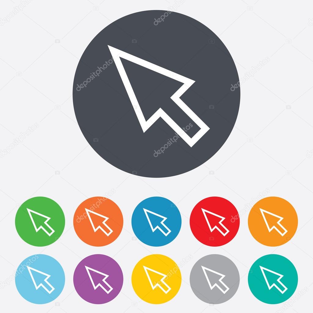Mouse cursor sign icon. Pointer symbol. Stock Vector Image by ...
