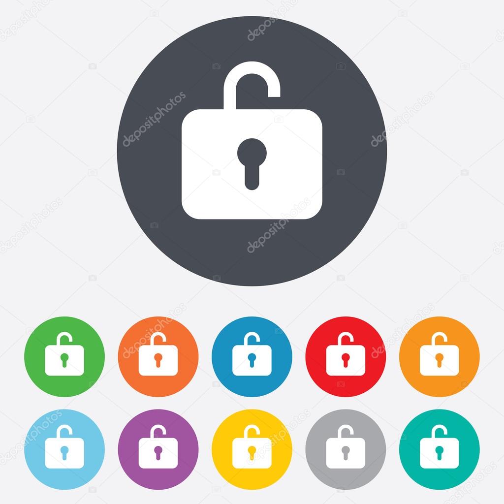 Lock sign icon. Login symbol. — Stock Photo © Blankstock #39685811