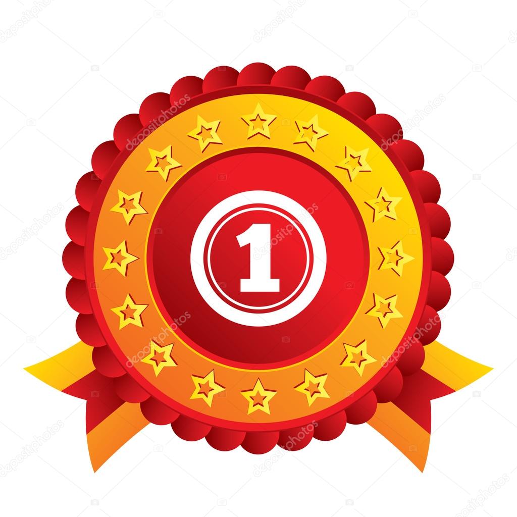 Primer lugar signo de premio. Símbolo ganador . vector, gráfico ...