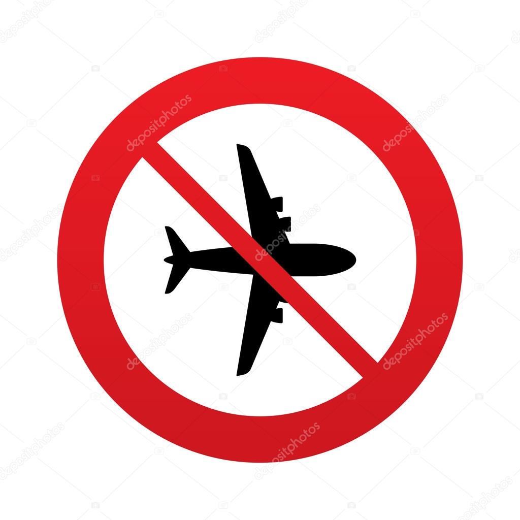 No Airplane sign. Plane symbol. Travel icon. Stock Vector by ...