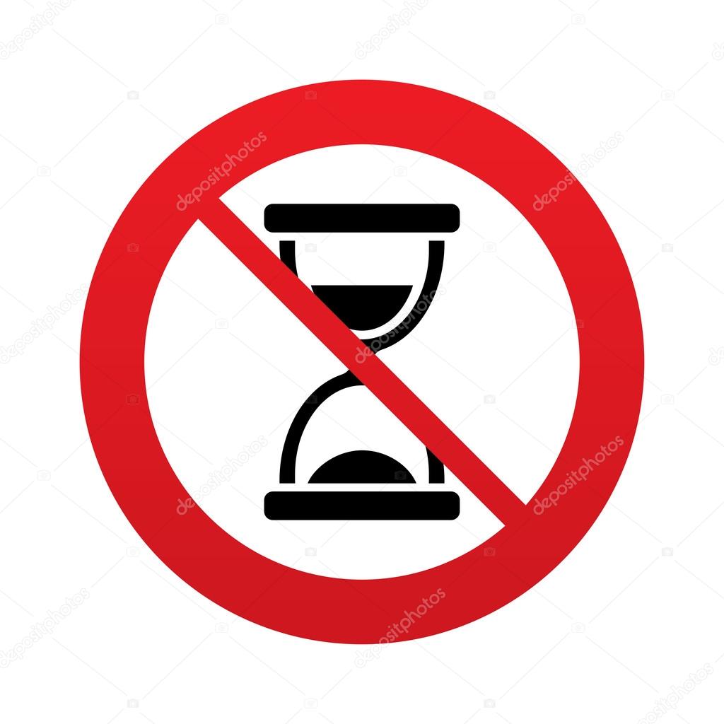 No time. Hourglass sign icon. Sand timer symbol. — Stock Vector ...