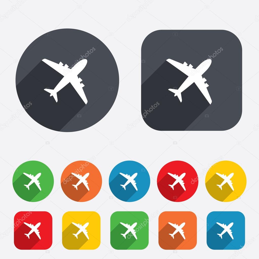 Airplane sign. Plane symbol. Travel icon. Stock Vector Image by ...