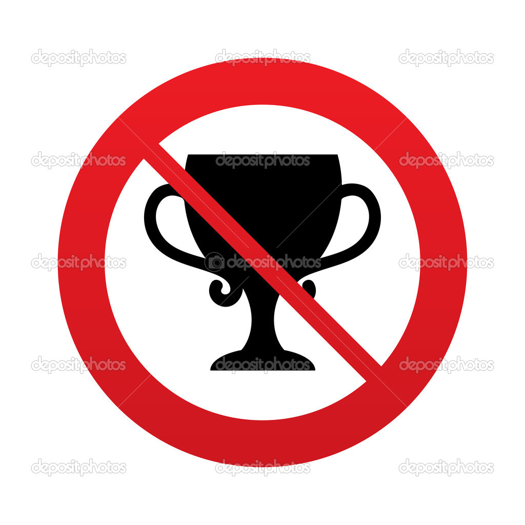 No Winner cup sign icon. Awarding of winners. — Stock Photo ...