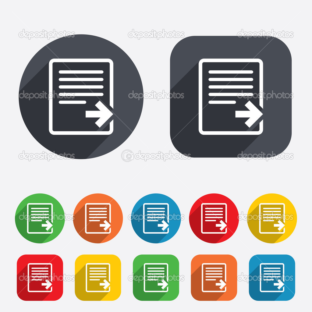 Export file icon. File document symbol. — Stock Photo © Blankstock ... Export file icon. File document symbol. — Stock Photo © Blankstock ...