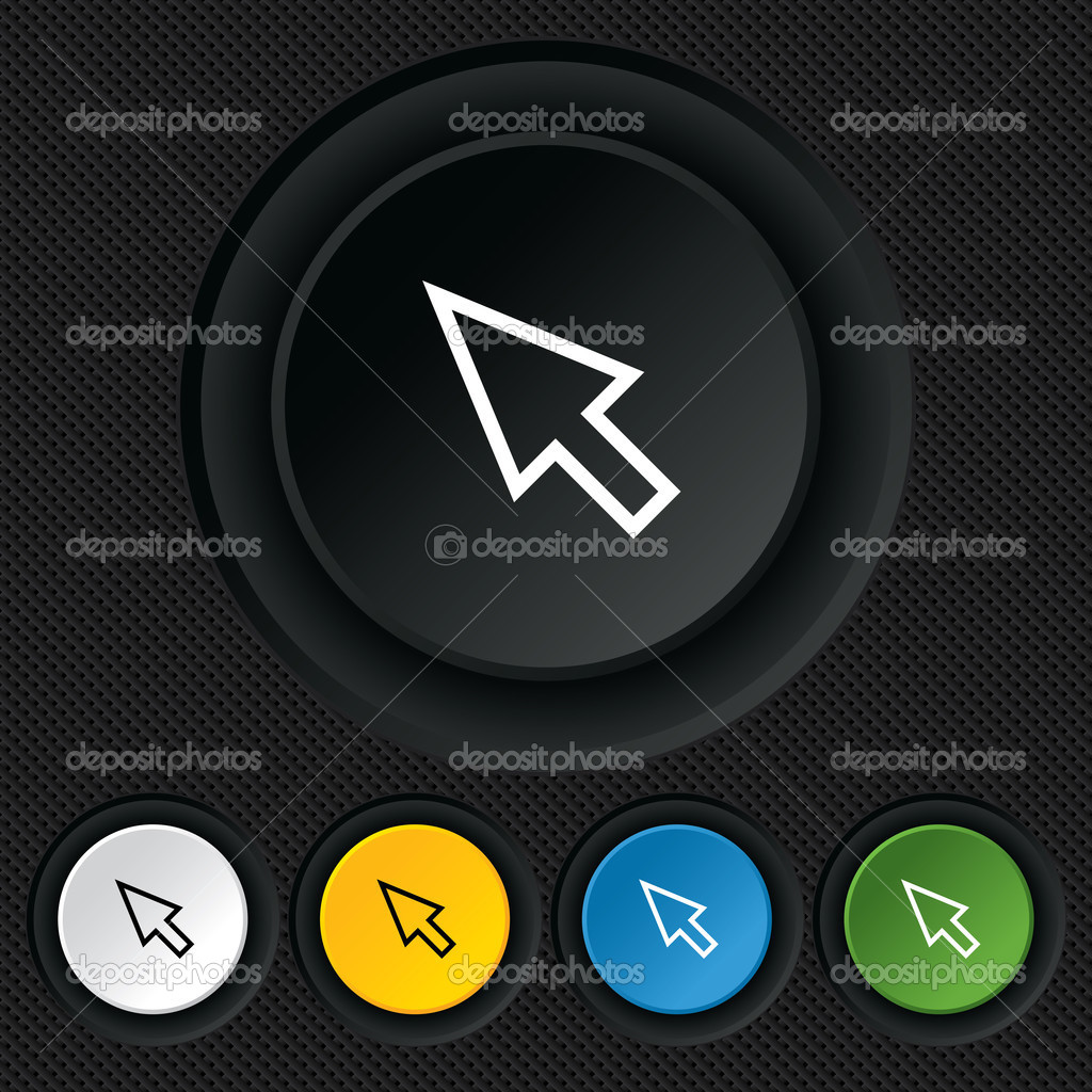Icono de signo del cursor del ratón. Símbolo de puntero . Vector de ...