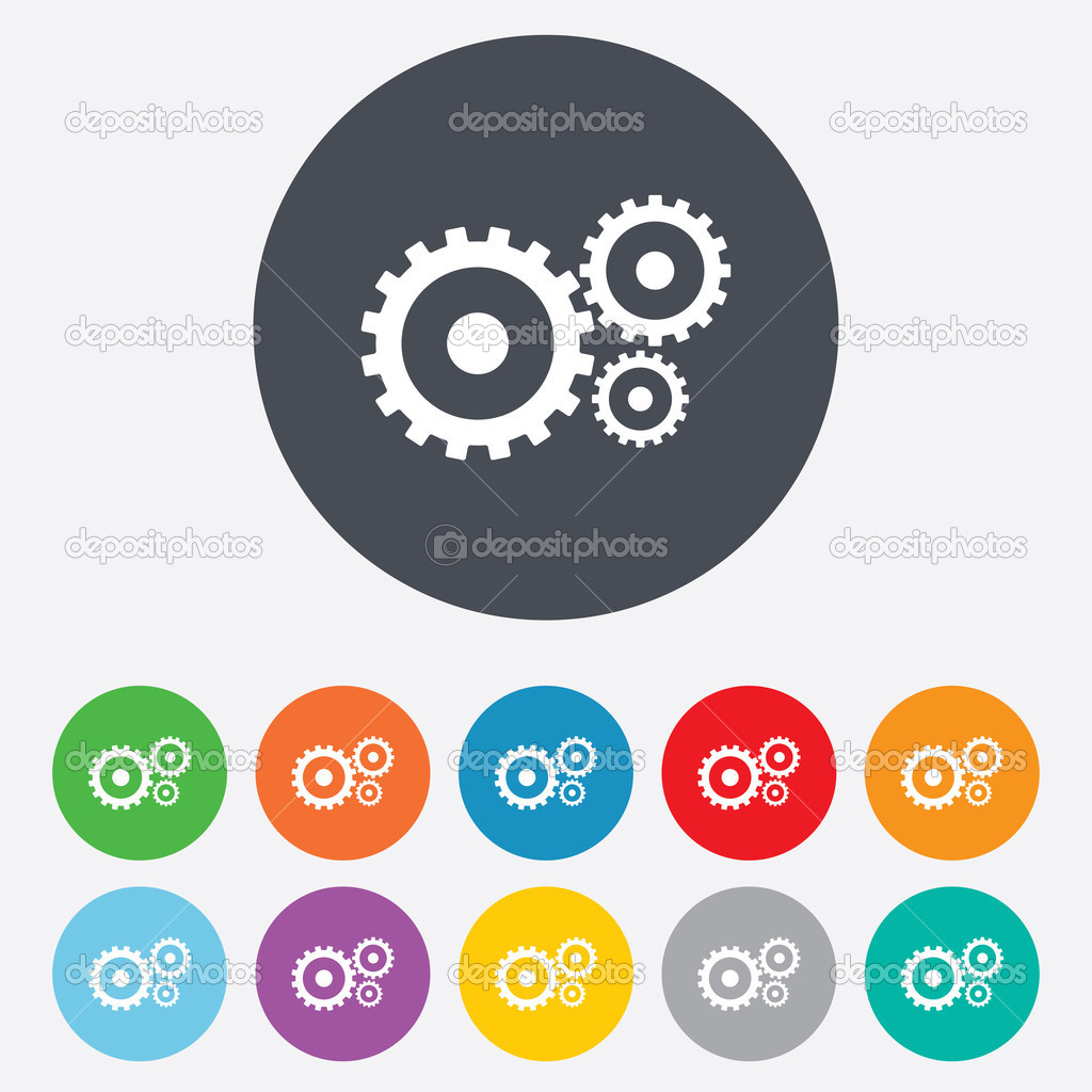 Cog settings sign icon. Cogwheel gear symbol. — Stock Photo ...