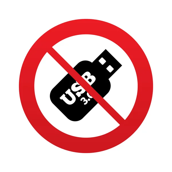 No Usb Stick sign icon. Usb flash drive button. — Stock Photo ...