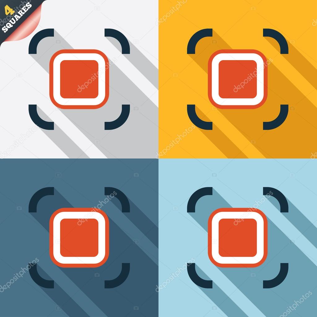 Autofocus zone sign icon. Photo camera settings. Stock Vector Image by ...